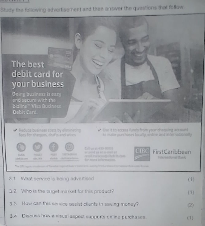 Study the following advertisement and then | StudyX