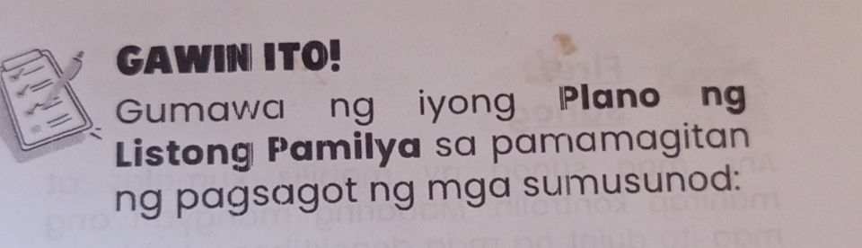 GAWIN ITO! Gumawa ng iyong Plano ng Listong | StudyX