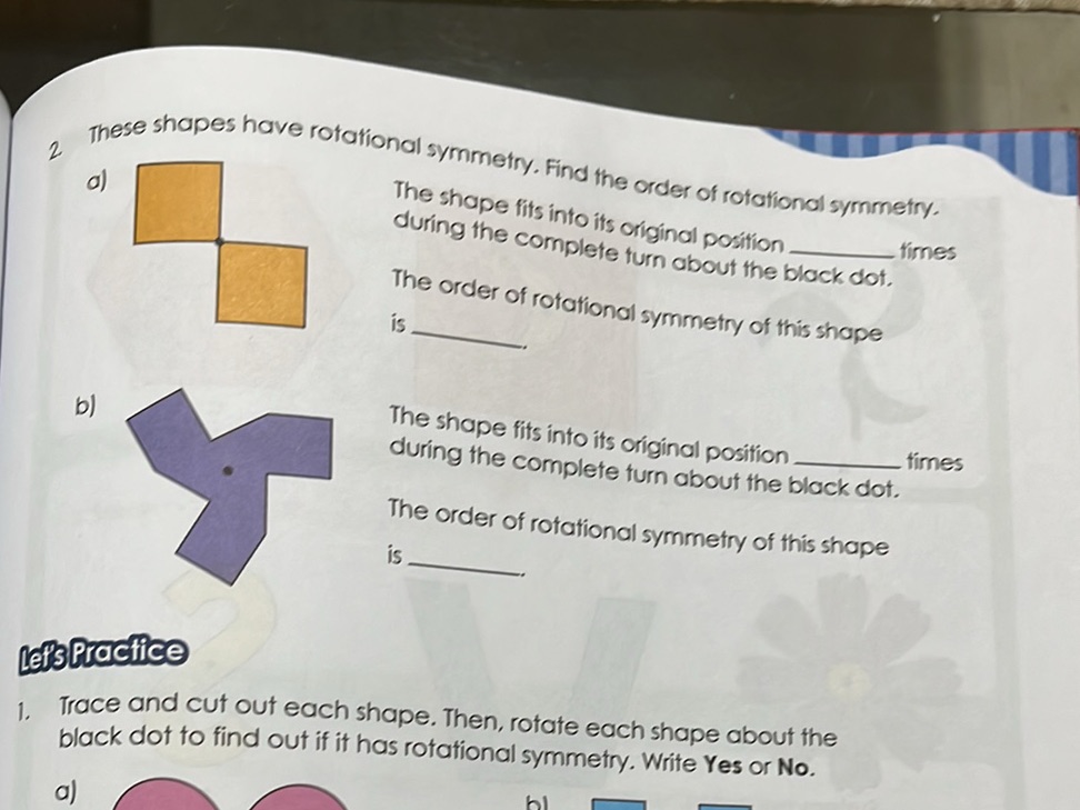 2. These shapes have rotational symmetry. | StudyX