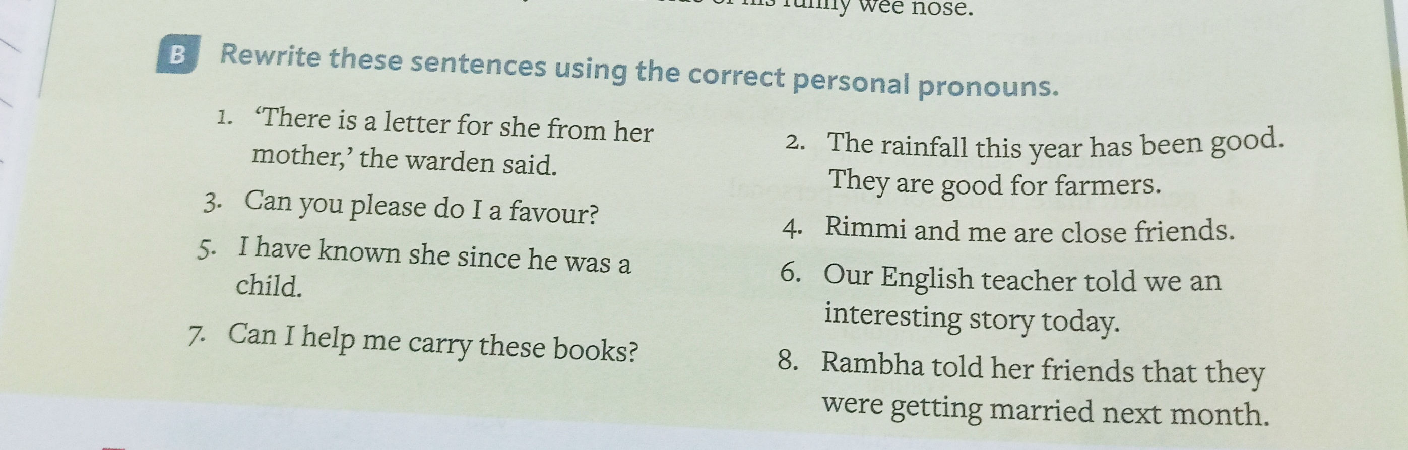 Rewrite these sentences using the correct | StudyX