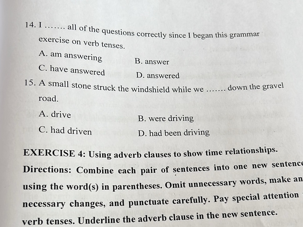 14. I ... all of the questions correctly | StudyX