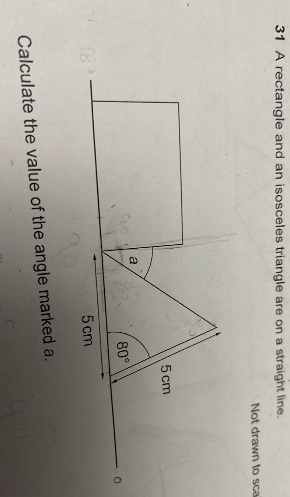 31 A rectangle and an isosceles triangle are | StudyX