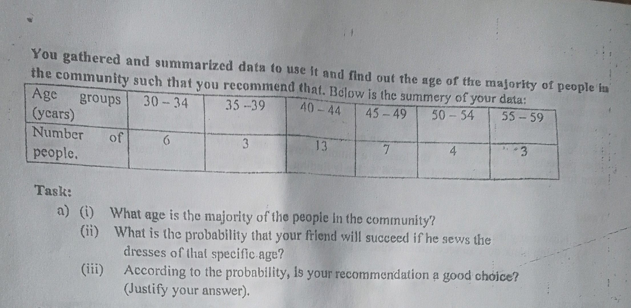 You gathered and summarized data to use it | StudyX