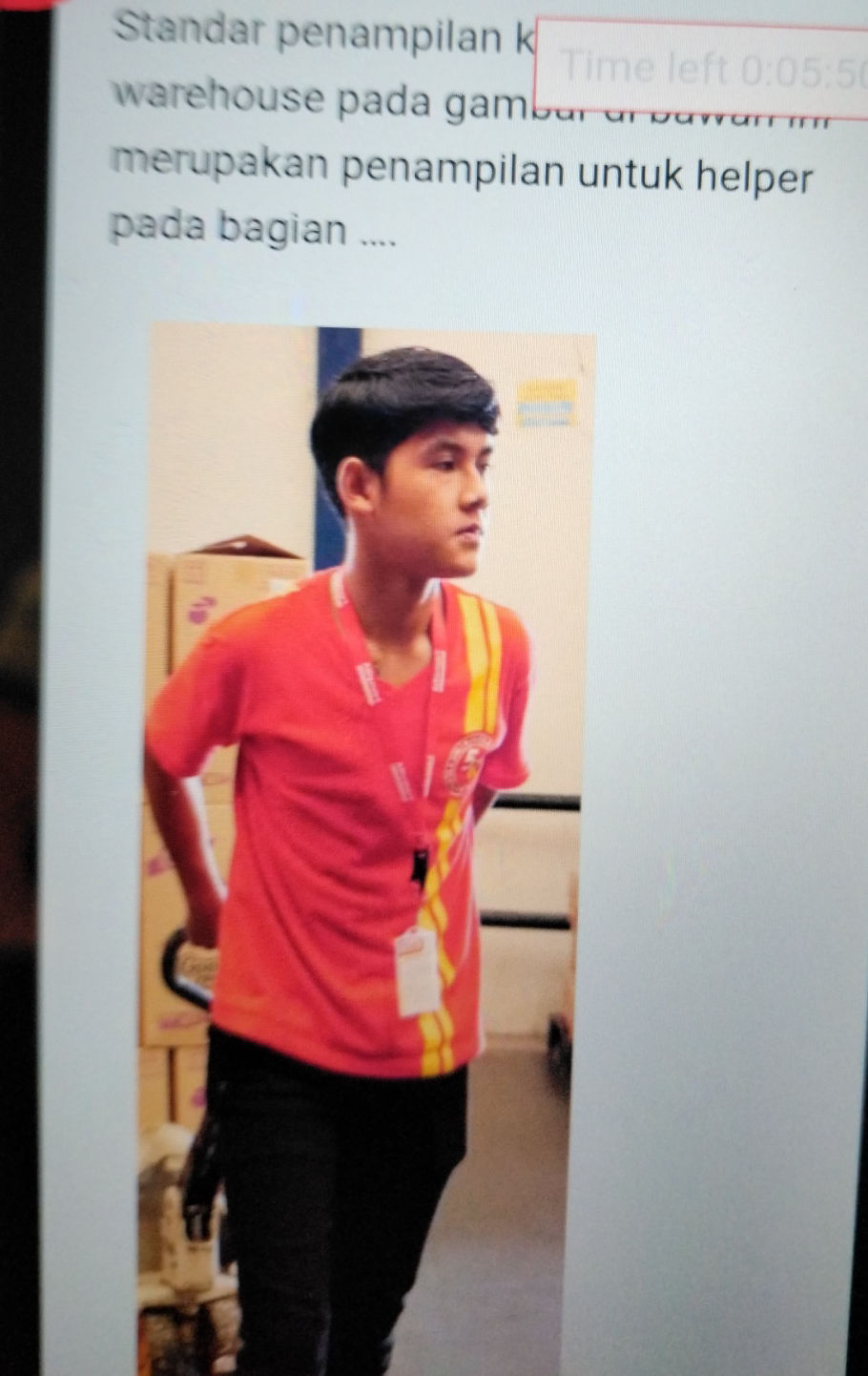 Standar penampilan warehouse pada gambar | StudyX