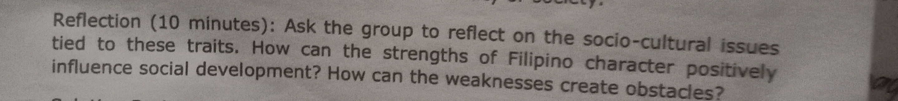 Reflection (10 minutes): Ask the group to | StudyX