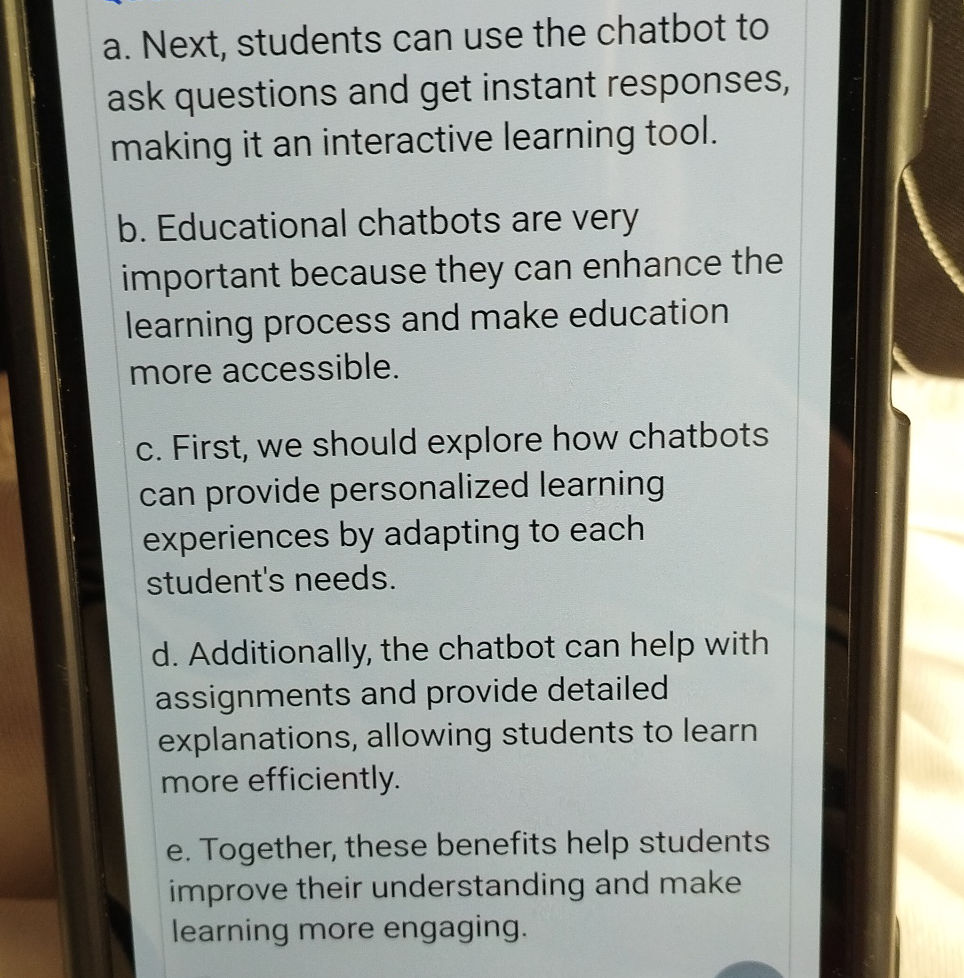 a. Next, students can use the chatbot to ask | StudyX