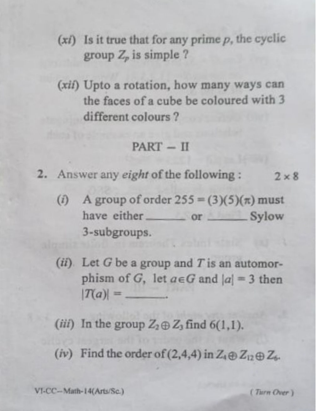 (xi) Is it true that for any prime $p$, the | StudyX