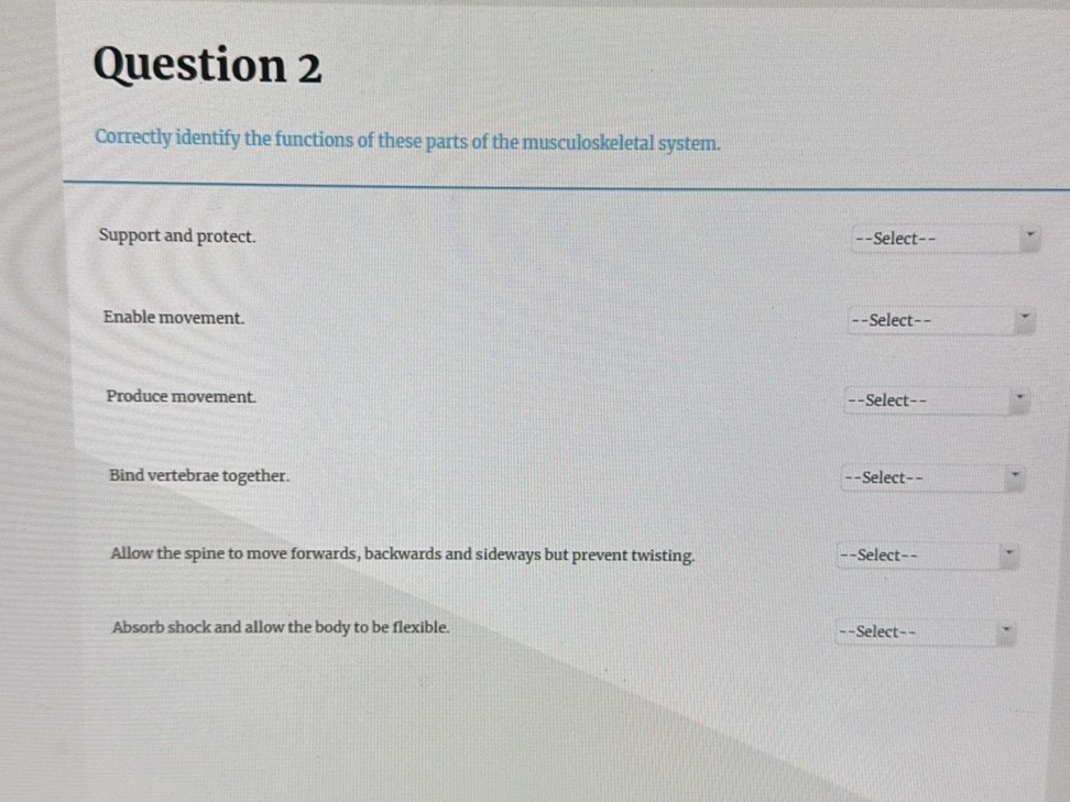 Question 2 Correctly identify the functions | StudyX