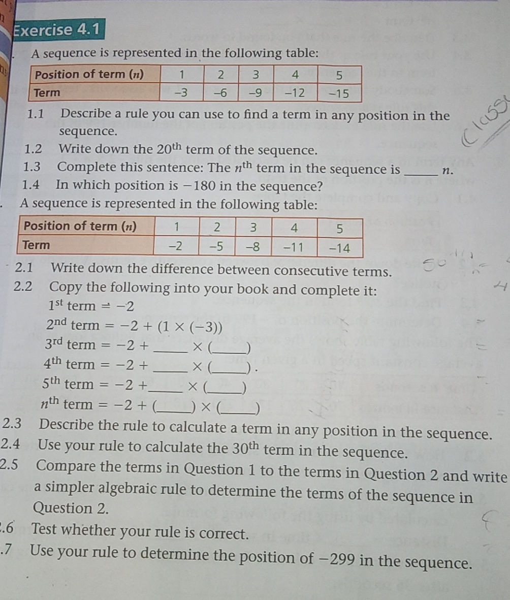 Exercise 4.1 A sequence is represented in | StudyX
