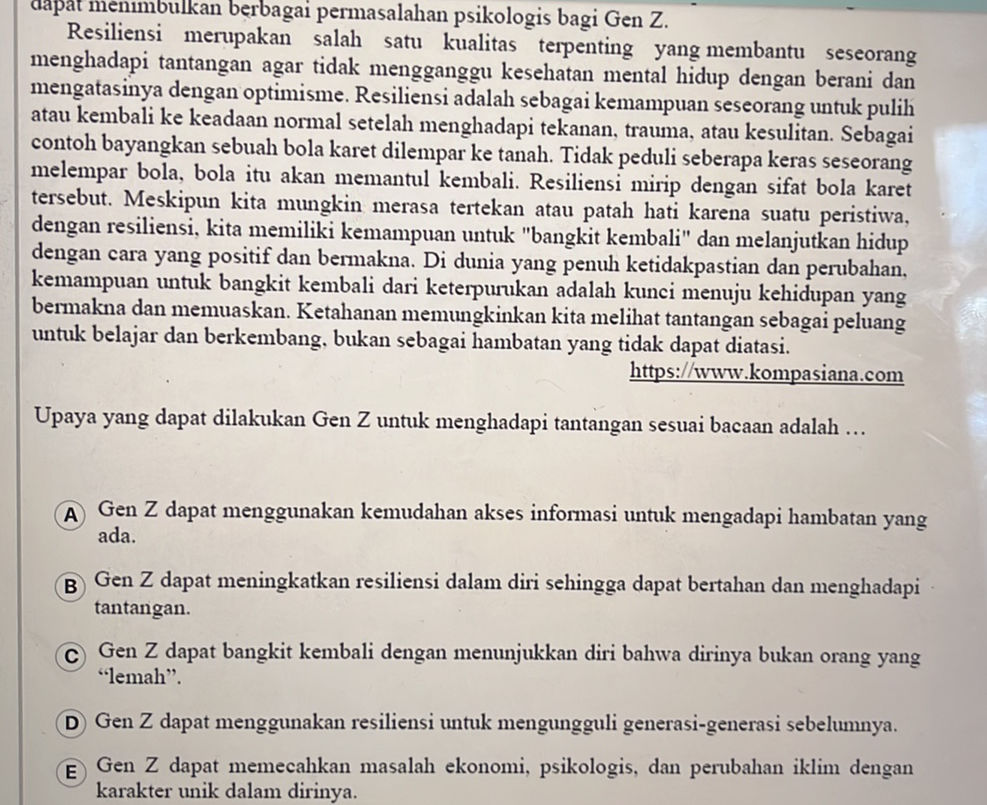 Upaya yang dapat dilakukan Gen Z untuk | StudyX