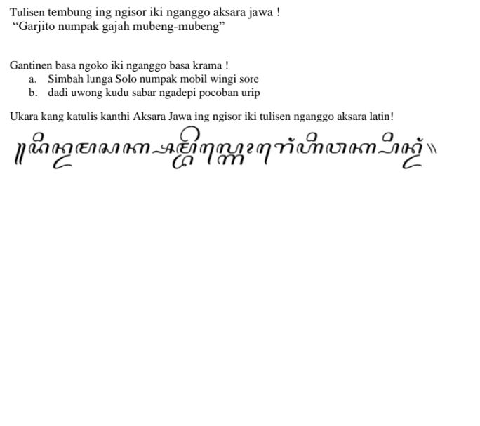 Tulisen tembung ing ngisor iki nganggo | StudyX