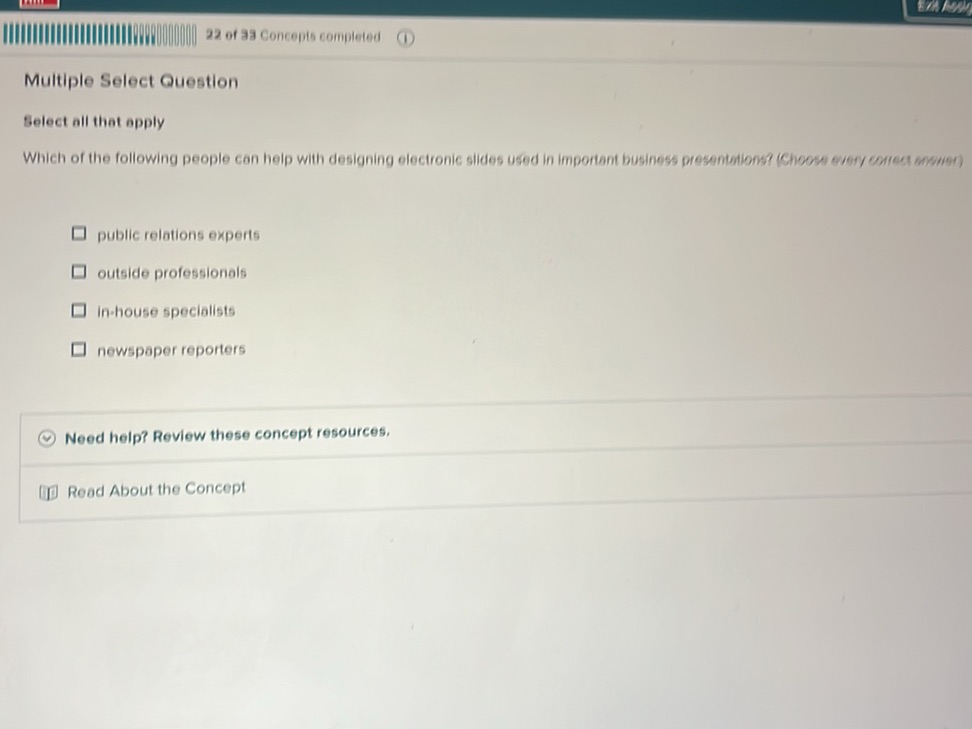 Multiple Select Question Select all that | StudyX