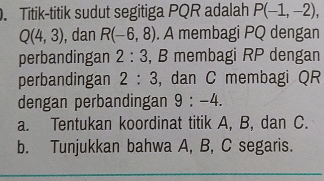Titik-titik sudut segitiga PQR adalah P(-1, | StudyX