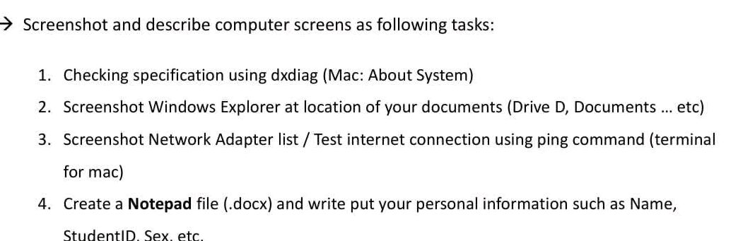 → Screenshot and describe computer screens | StudyX
