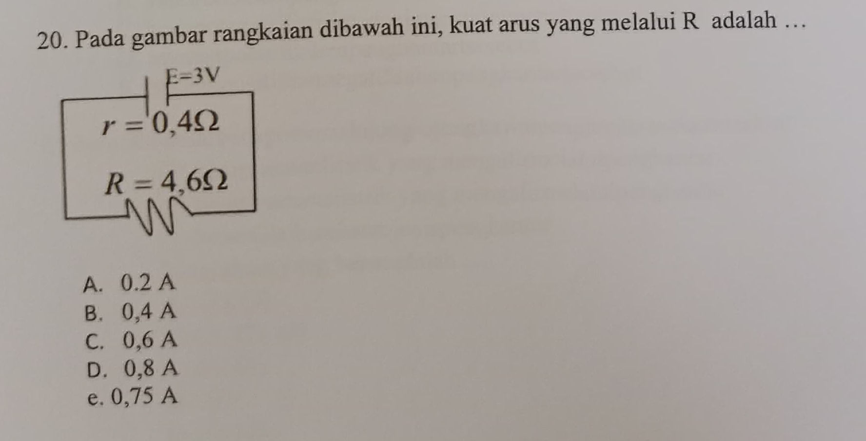 20. Pada gambar rangkaian dibawah ini, kuat | StudyX