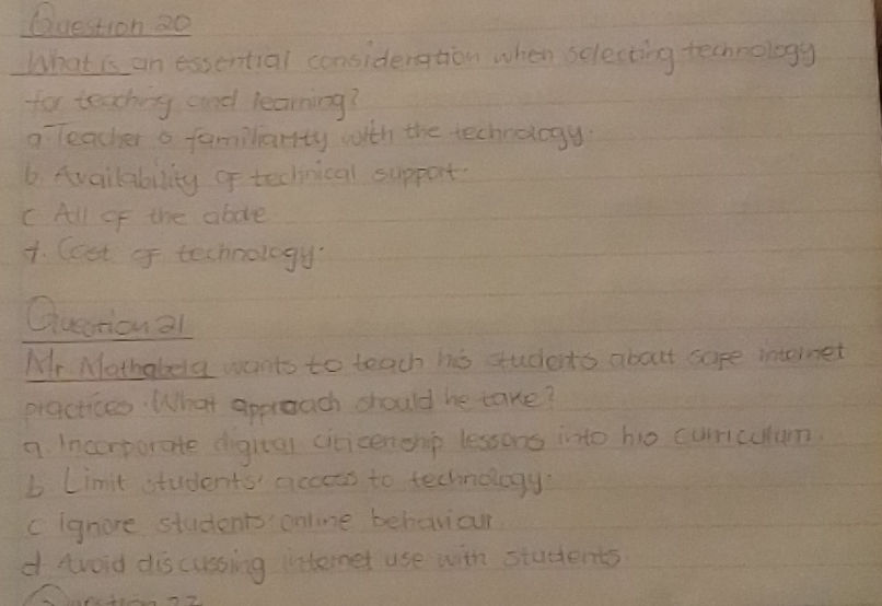 Question 20 What is an essential | StudyX