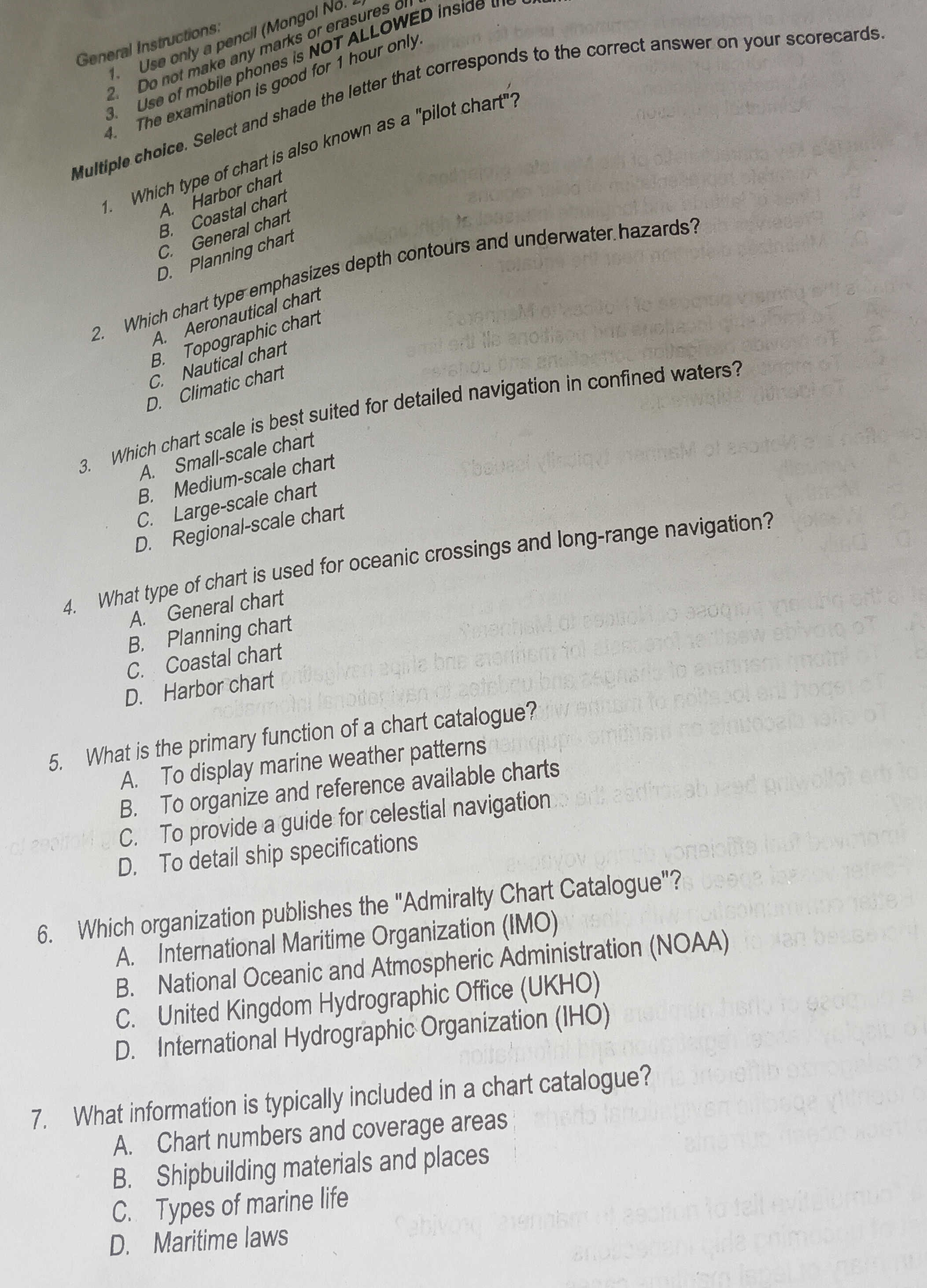 1. Which type of chart is also known as a | StudyX