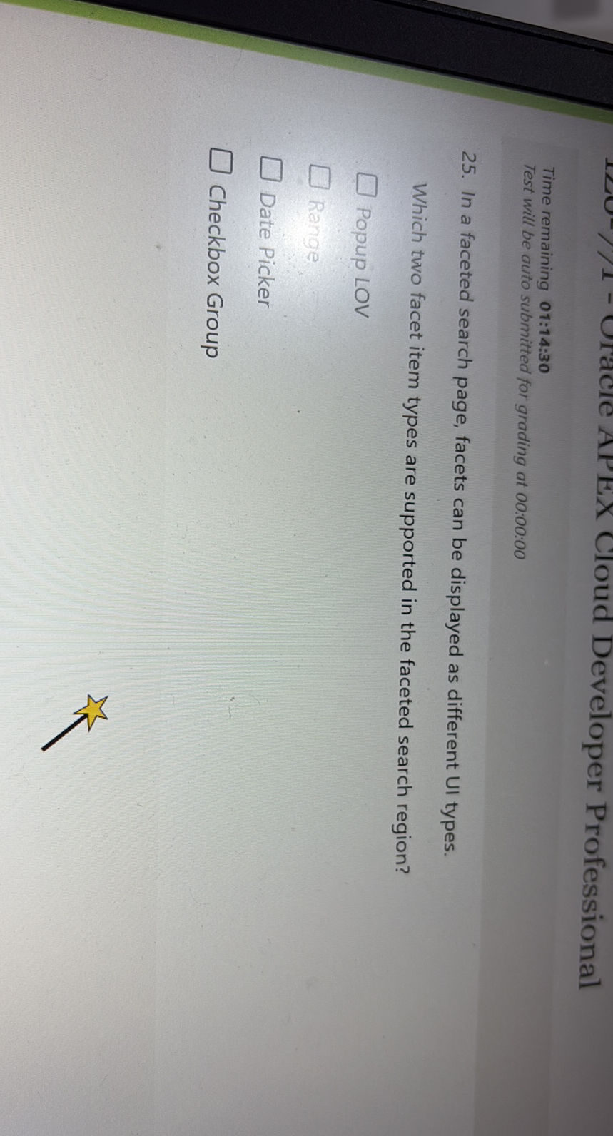 25. In a faceted search page, facets can be | StudyX