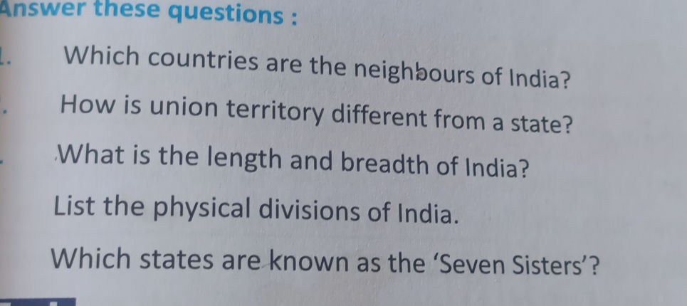Answer these questions : 1. Which countries | StudyX