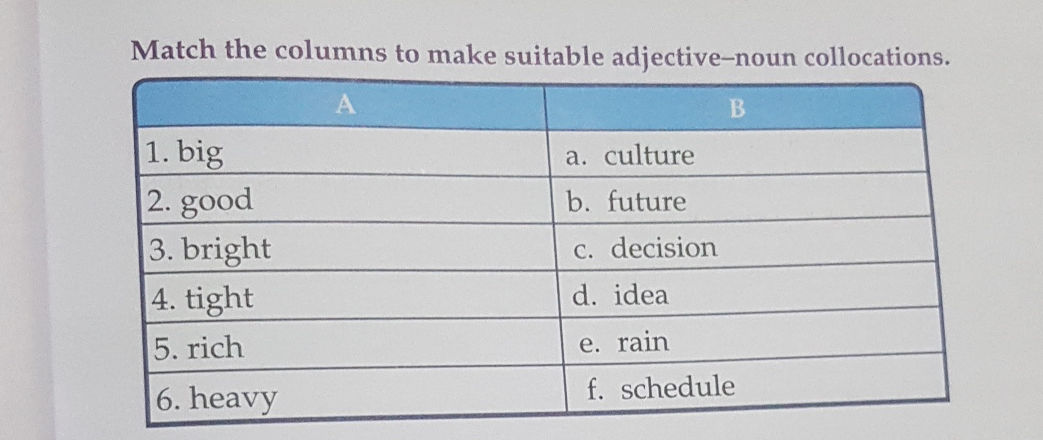 Match the columns to make suitable | StudyX