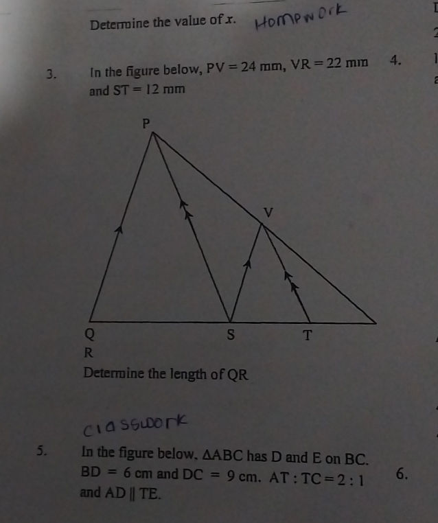 3. In the figure below, PV = 24 mm, VR = 22 | StudyX