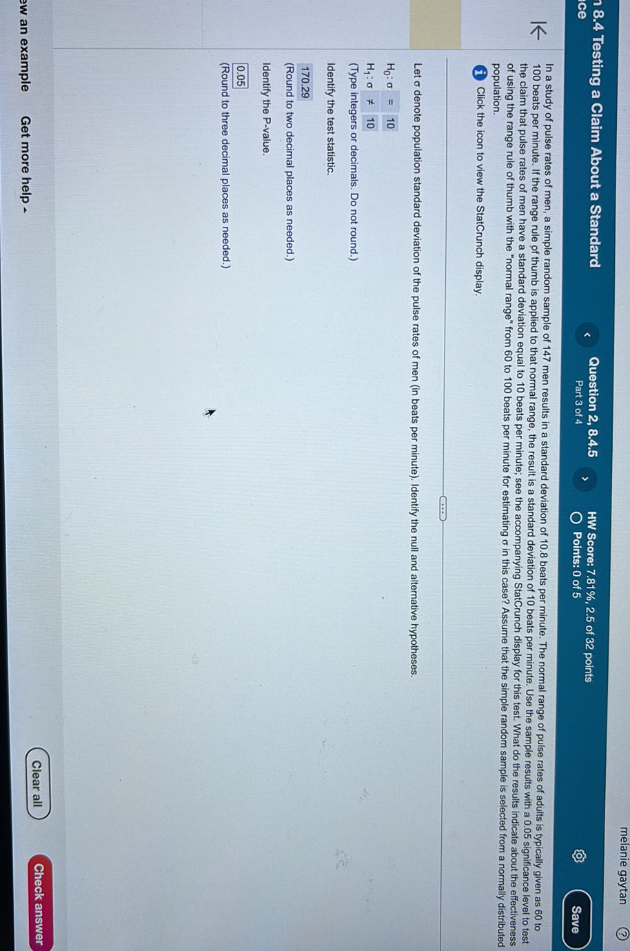 Let \( \) denote population standard | StudyX