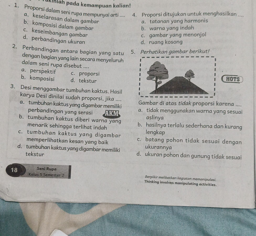 1. Proporsi dalam seni rupa mempunyai | StudyX