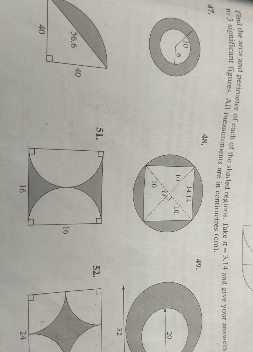 Find the area and perimeter of each of the | StudyX