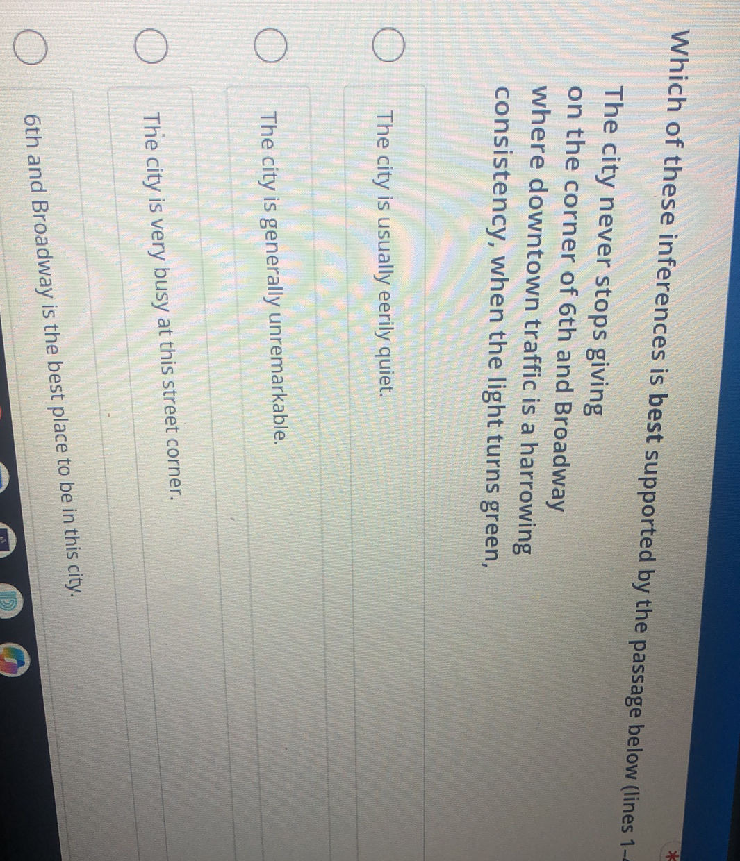 Which of these inferences is best supported | StudyX