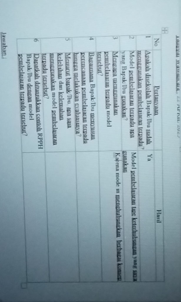 | No | Pertanyaan | Hasil | |---|---|---| | | StudyX