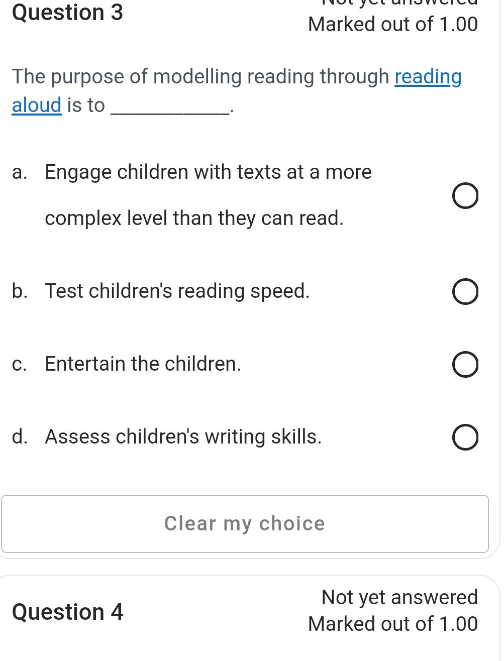 The purpose of modelling reading through | StudyX