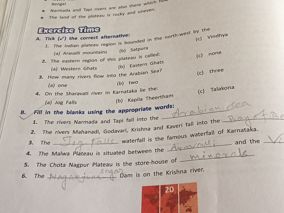 A. Tick ( ) the correct alternative: 1. The | StudyX