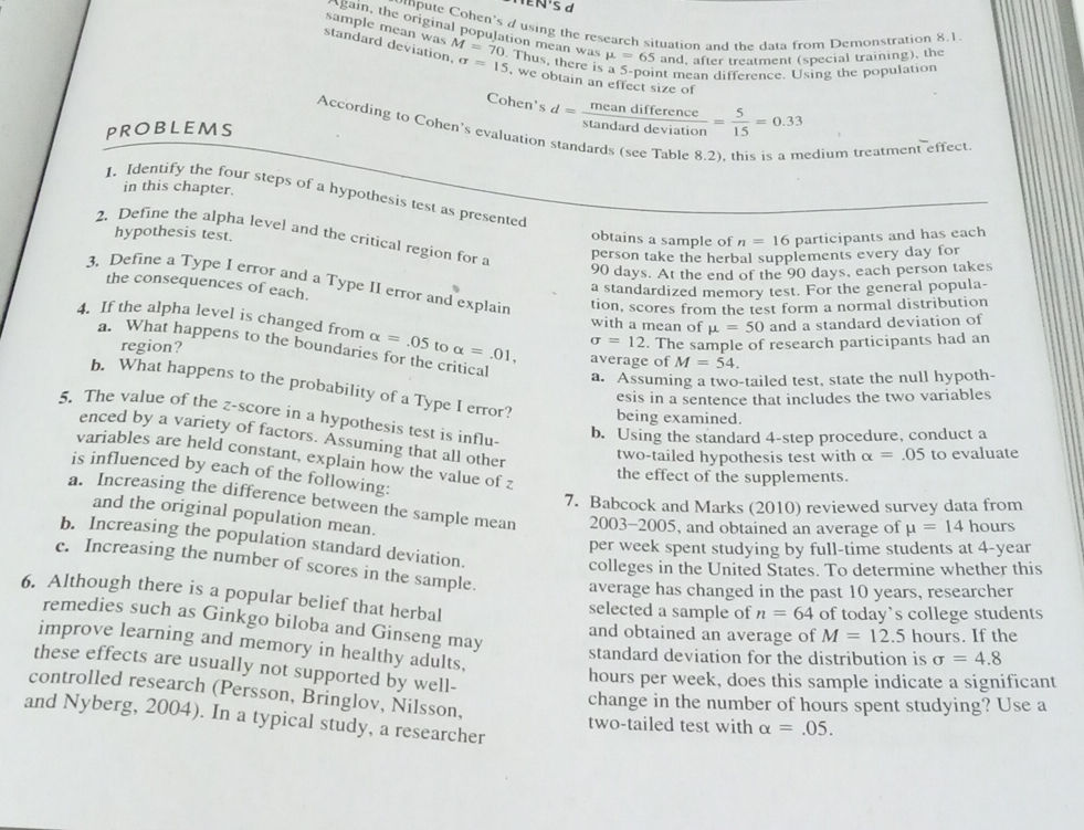 1. Identify the four steps of a hypothesis | StudyX