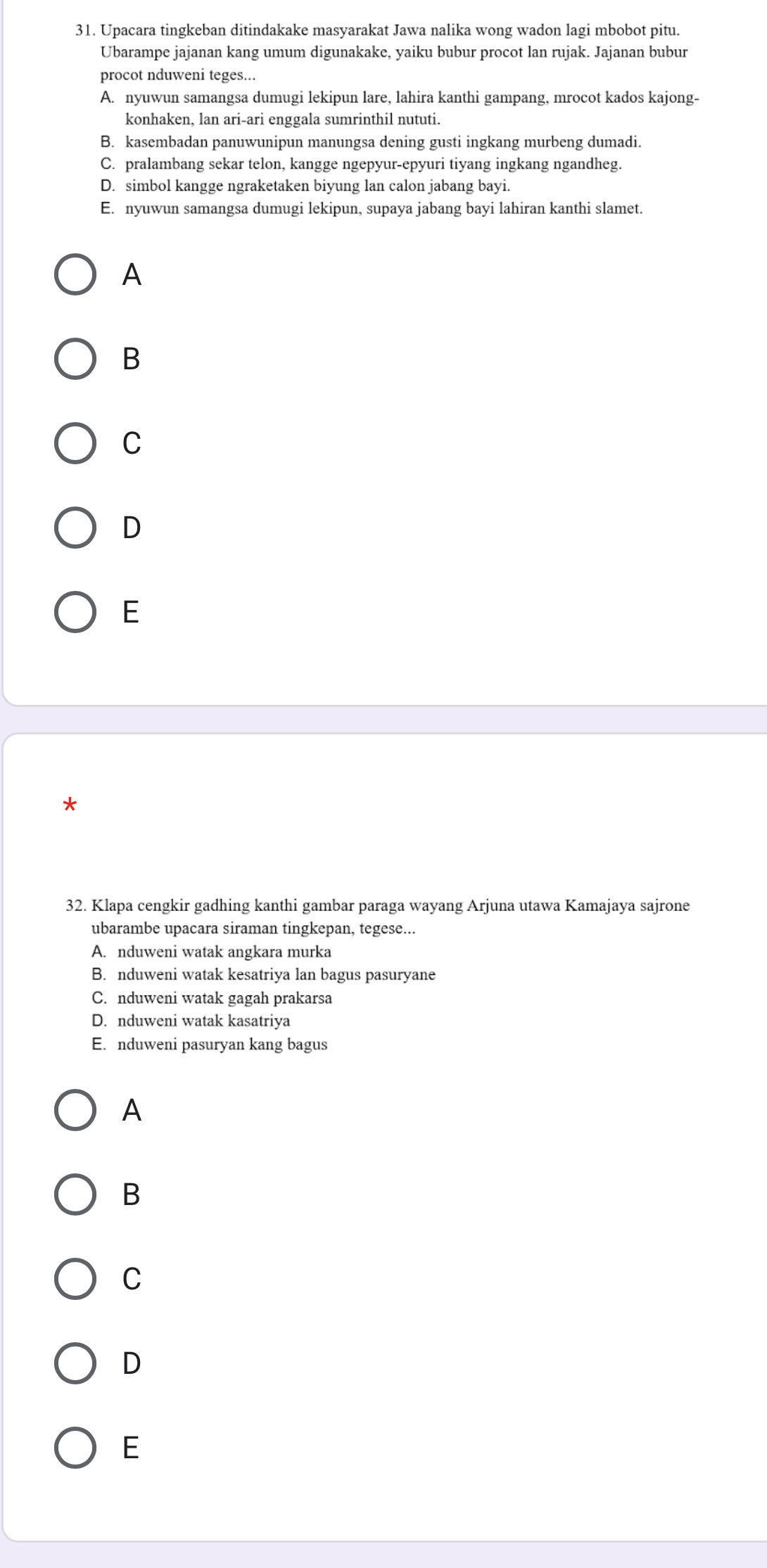 31. Upacara tingkeban ditindakake masyarakat | StudyX