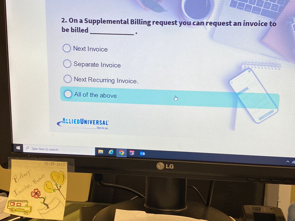 2. On a Supplemental Billing request you can | StudyX