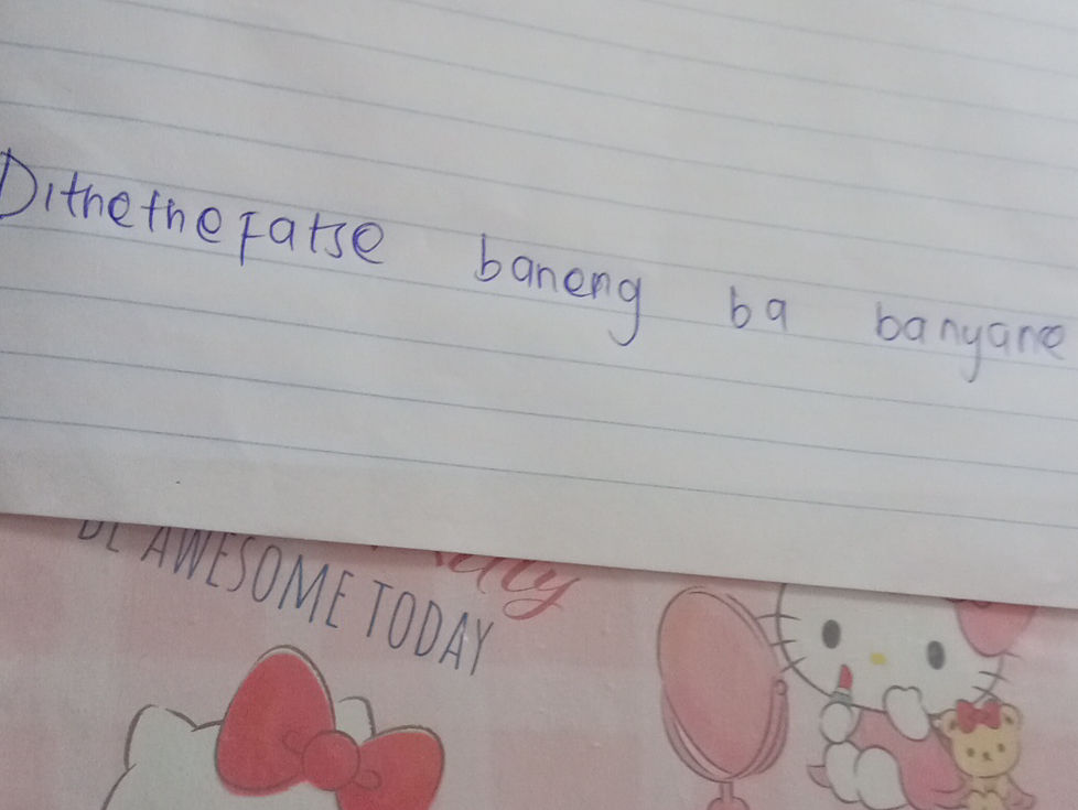 Dithethe fatse banang ba banyane | StudyX