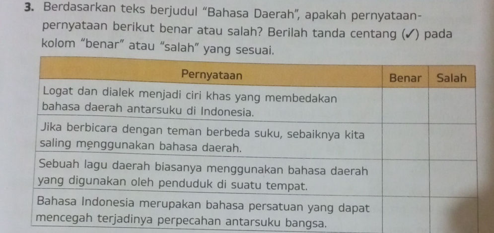 3. Berdasarkan teks berjudul "Bahasa | StudyX