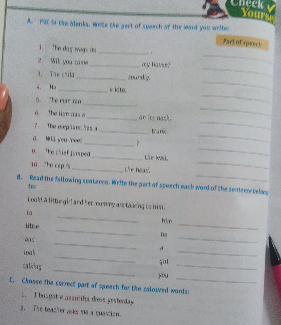 A. Fill in the blanks. Write the part of | StudyX