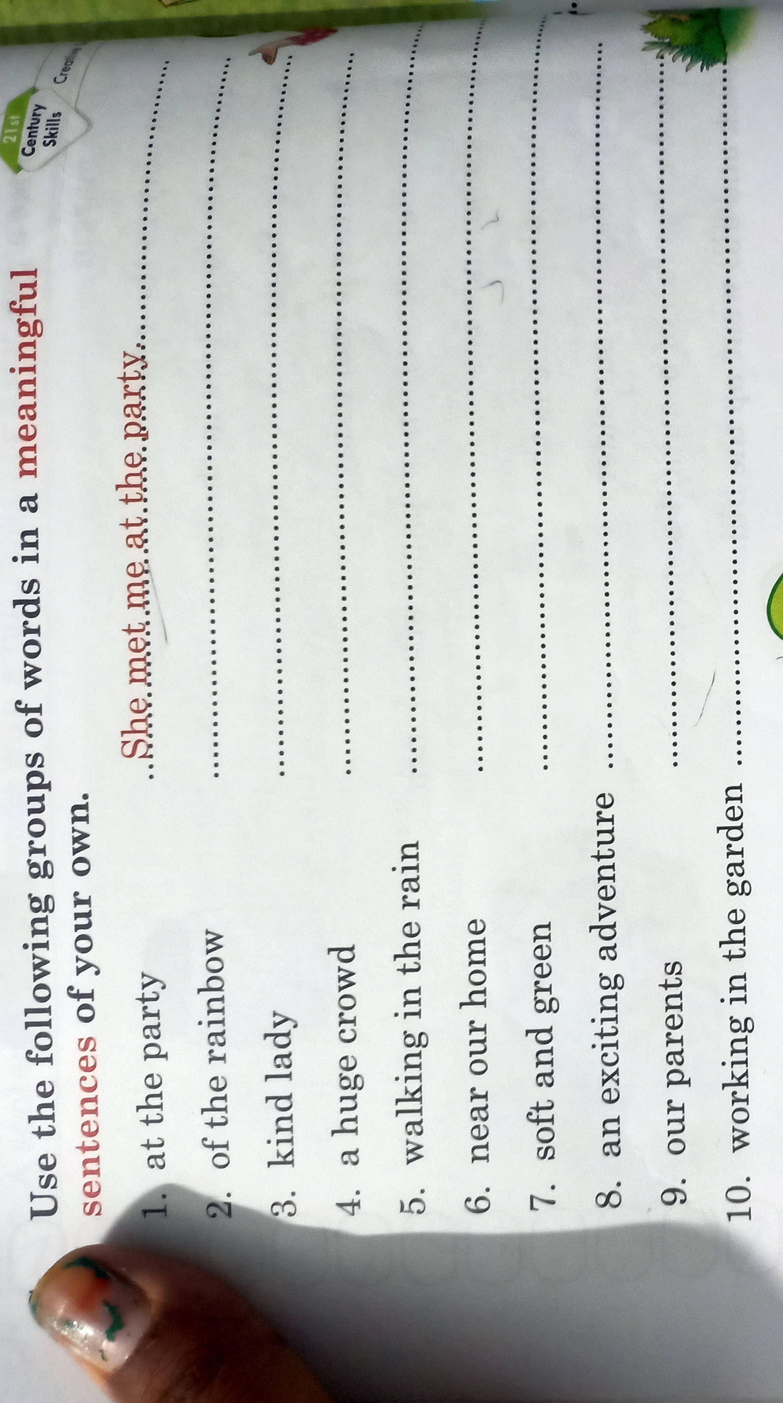 Use the following groups of words in a | StudyX