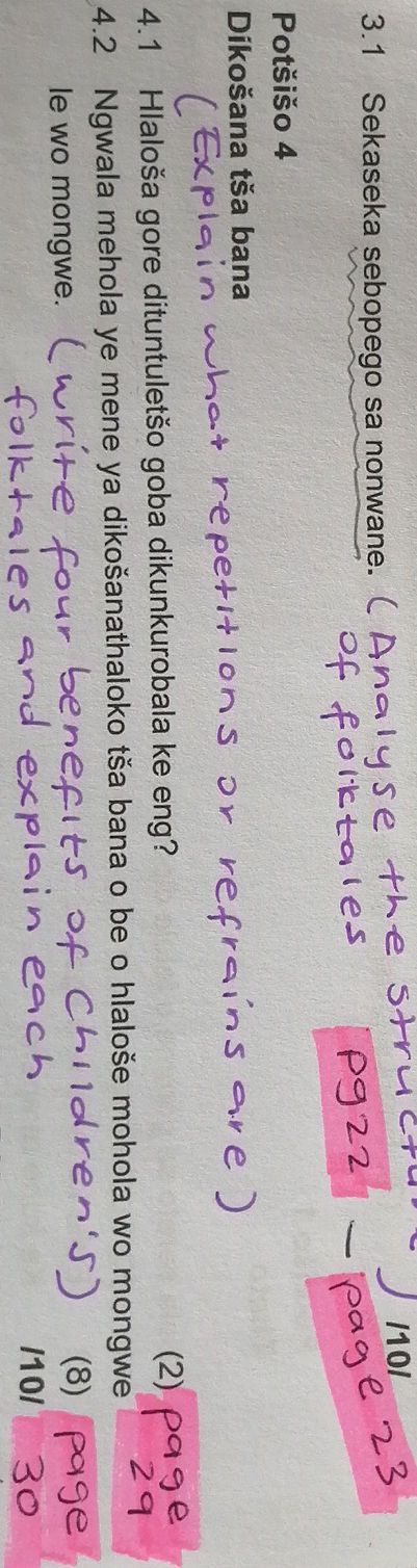 3.1 Sekaseka sebopego sa nonwane. (Analyse | StudyX