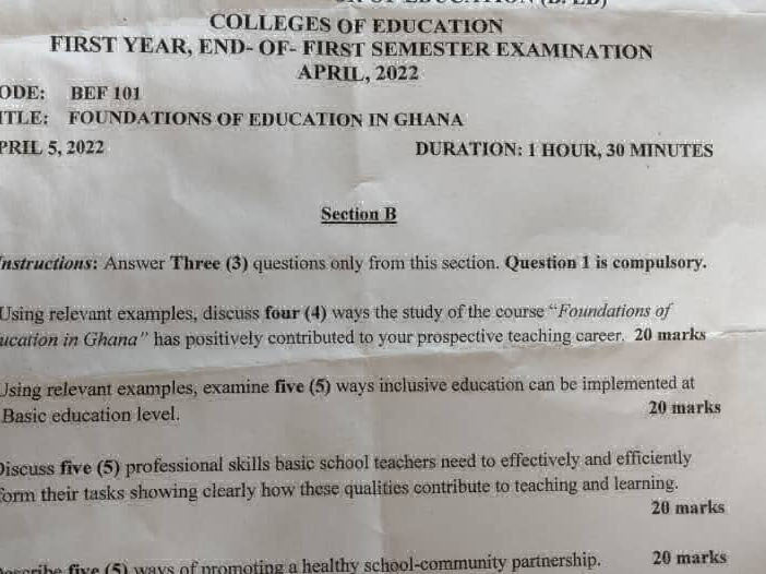 Instructions: Answer Three (3) questions | StudyX