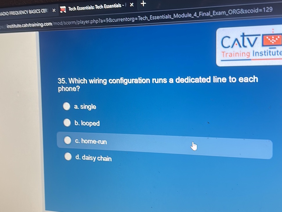 35. Which wiring configuration runs a | StudyX