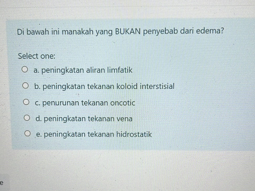 Di bawah ini manakah yang BUKAN penyebab | StudyX