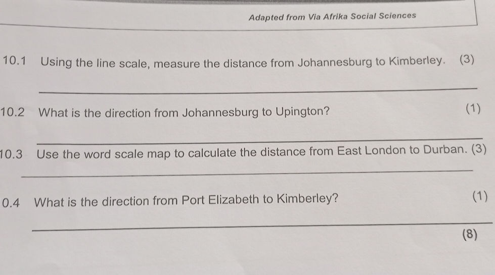 10.1 Using the line scale, measure the | StudyX