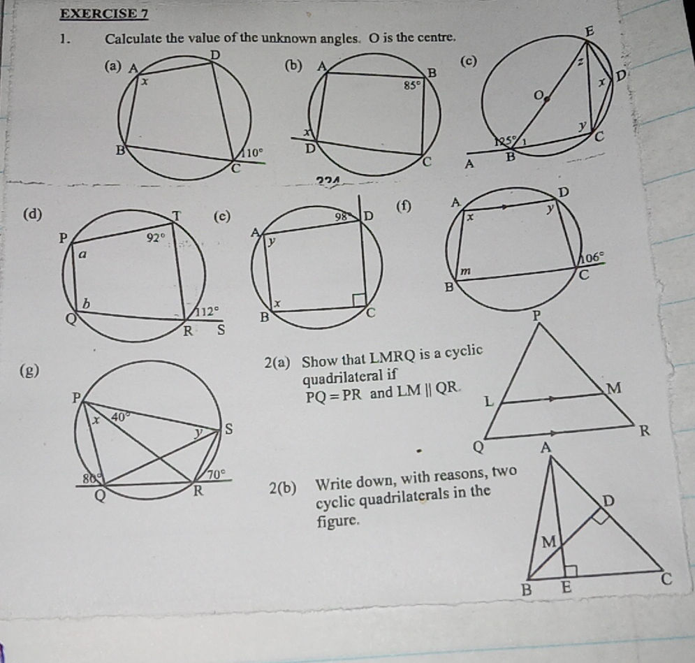 1. Calculate the value of the unknown | StudyX