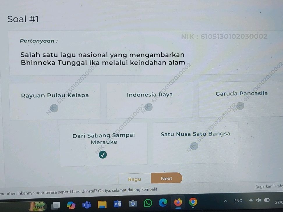 Soal #1 Pertanyaan: Salah satu lagu | StudyX