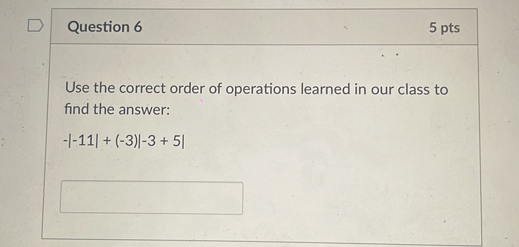 Use the correct order of operations learned | StudyX