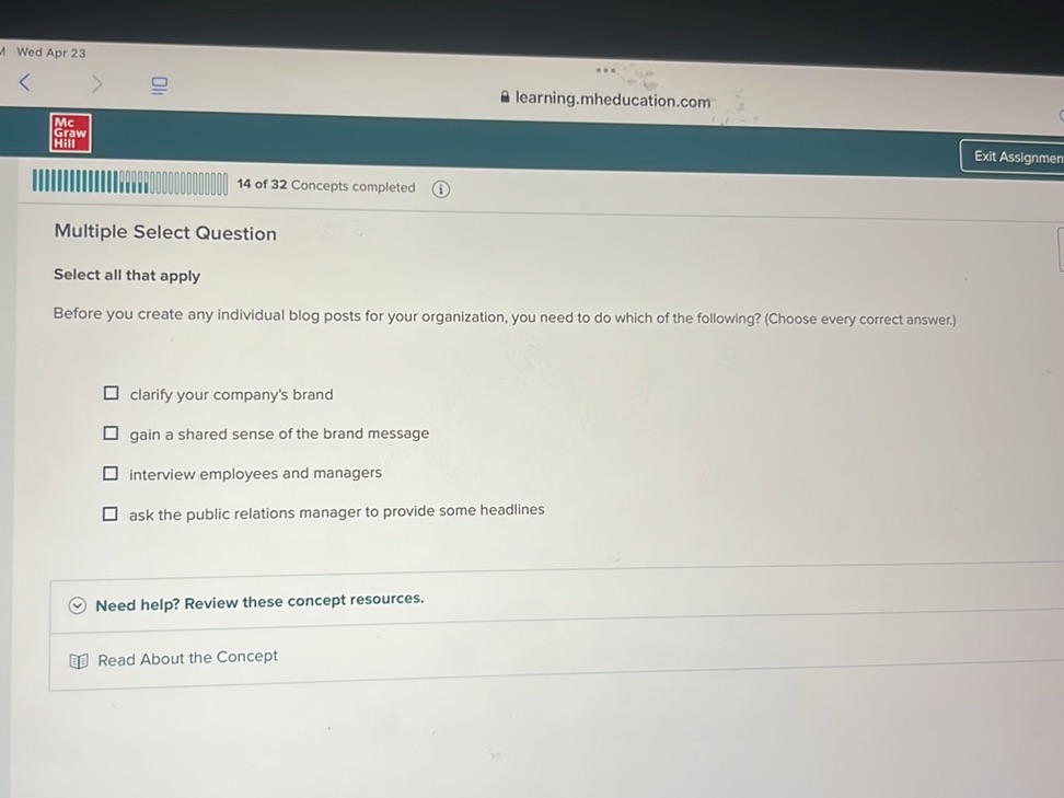 Multiple Select Question Select all that | StudyX