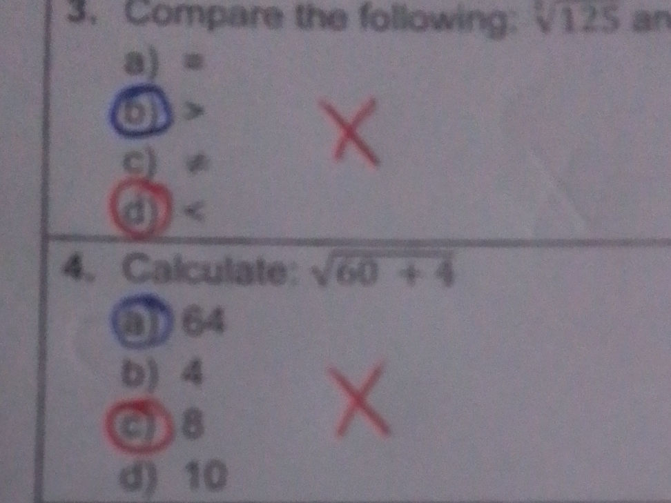 3. Compare the following: \( {125}\) and a) | StudyX