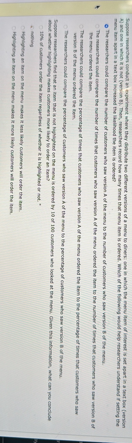 Suppose researchers conduct an experiment | StudyX